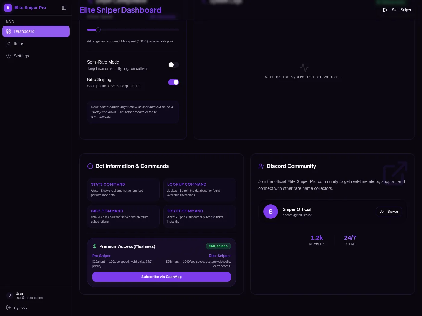 Elite Name Sniper Pro