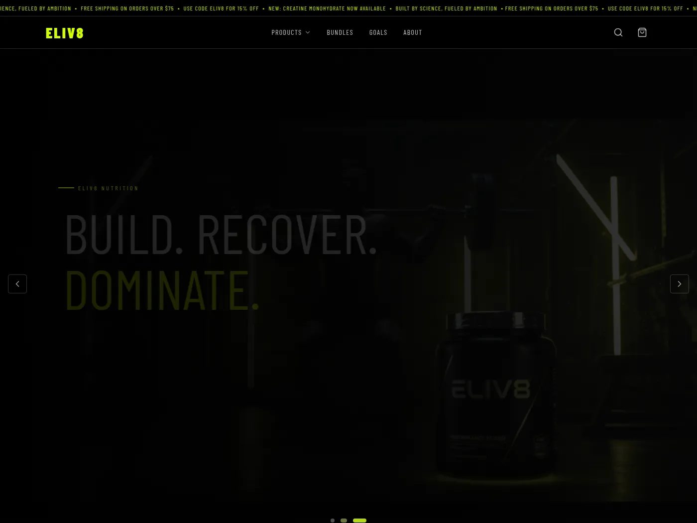 ELIV8 Nutrition Site