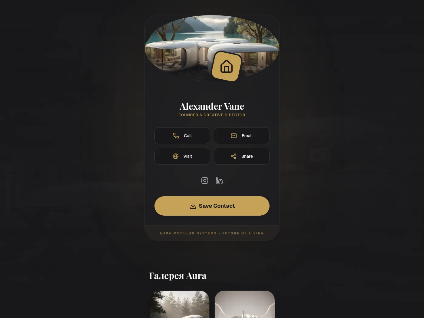 Ellipsoid Home Card