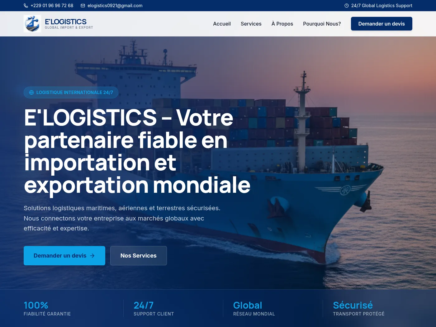 E'LOGISTICS Pro Web Presence