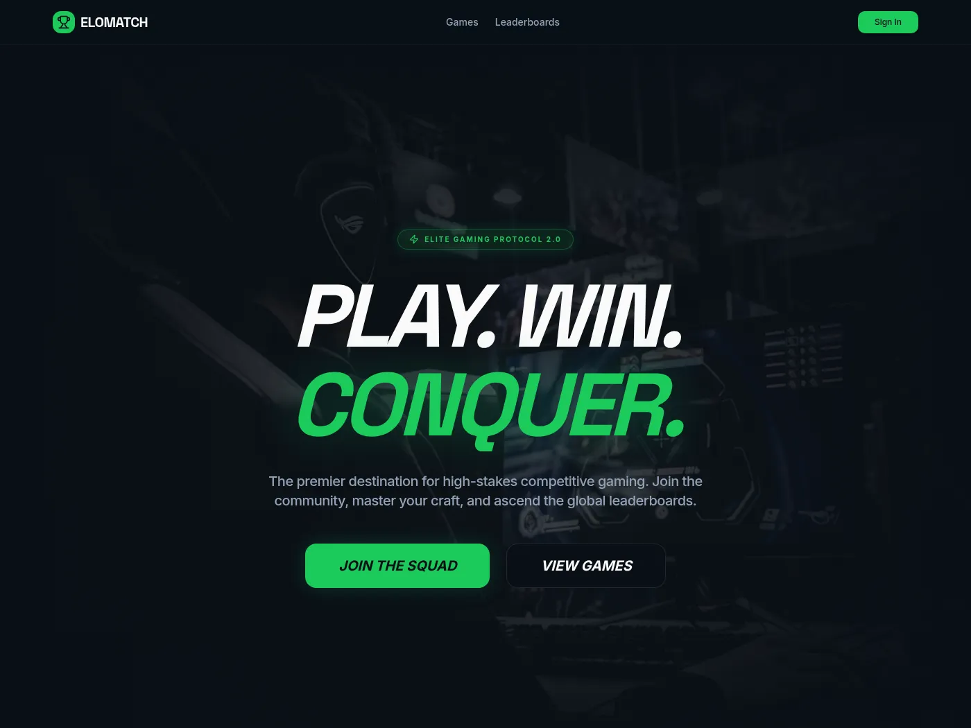 EloMatch Gaming Hub