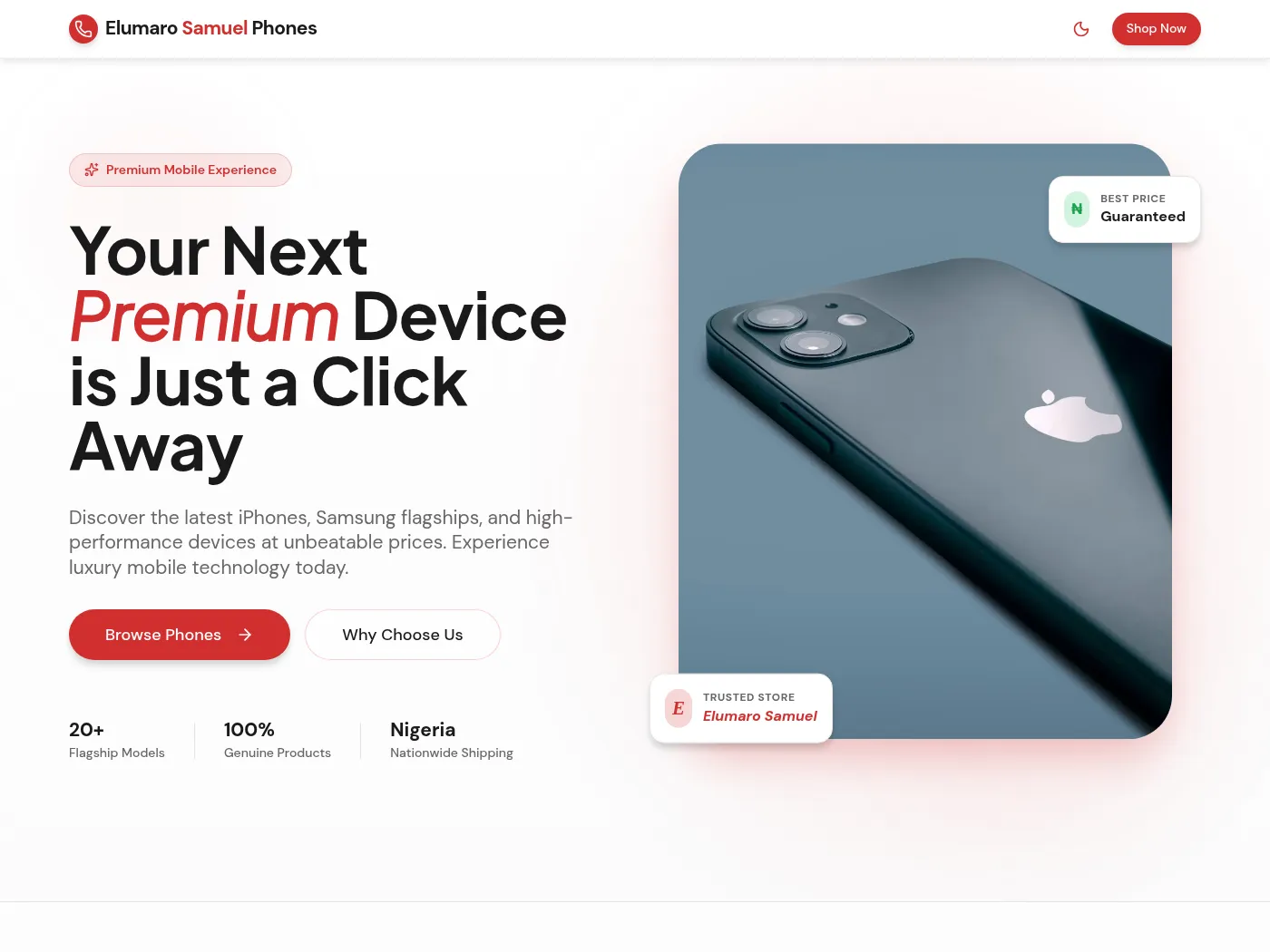 Elumaro Phones Storefront