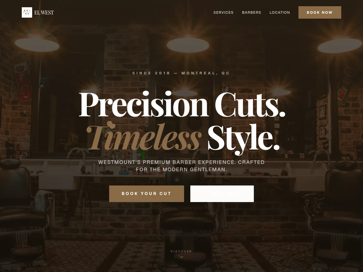 EL WEST Barber Web Experience
