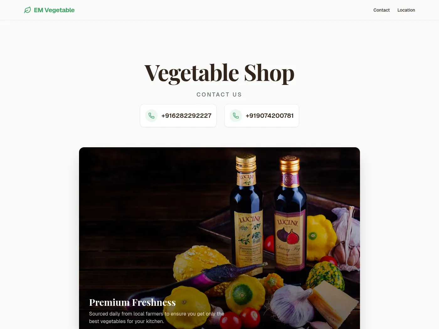 EM Vegetable Shop