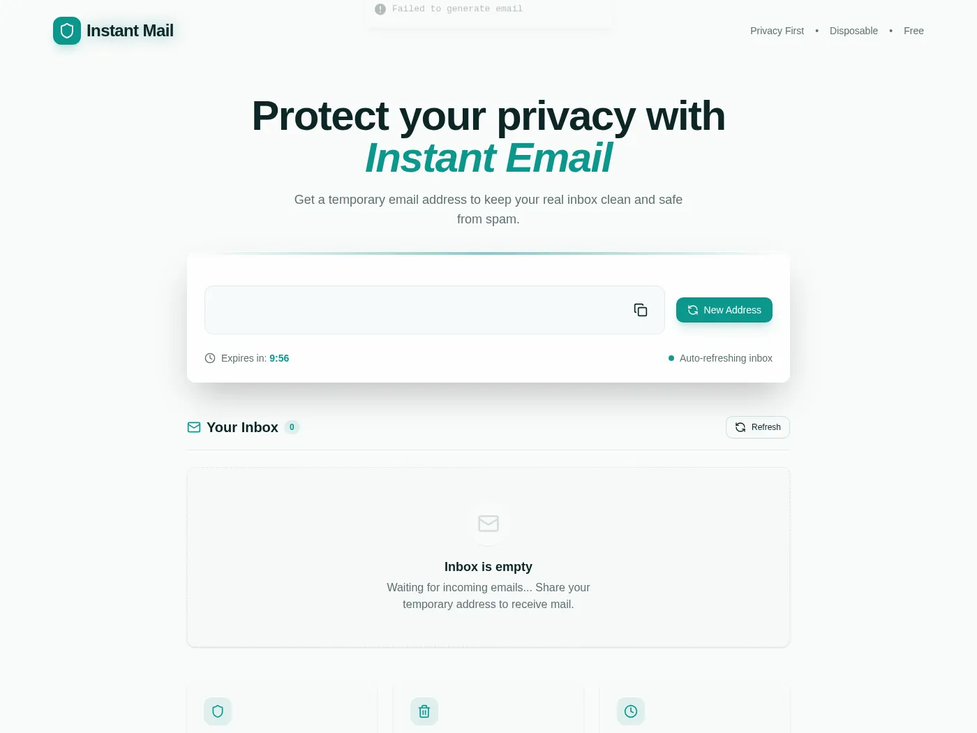 Instant Email Generator