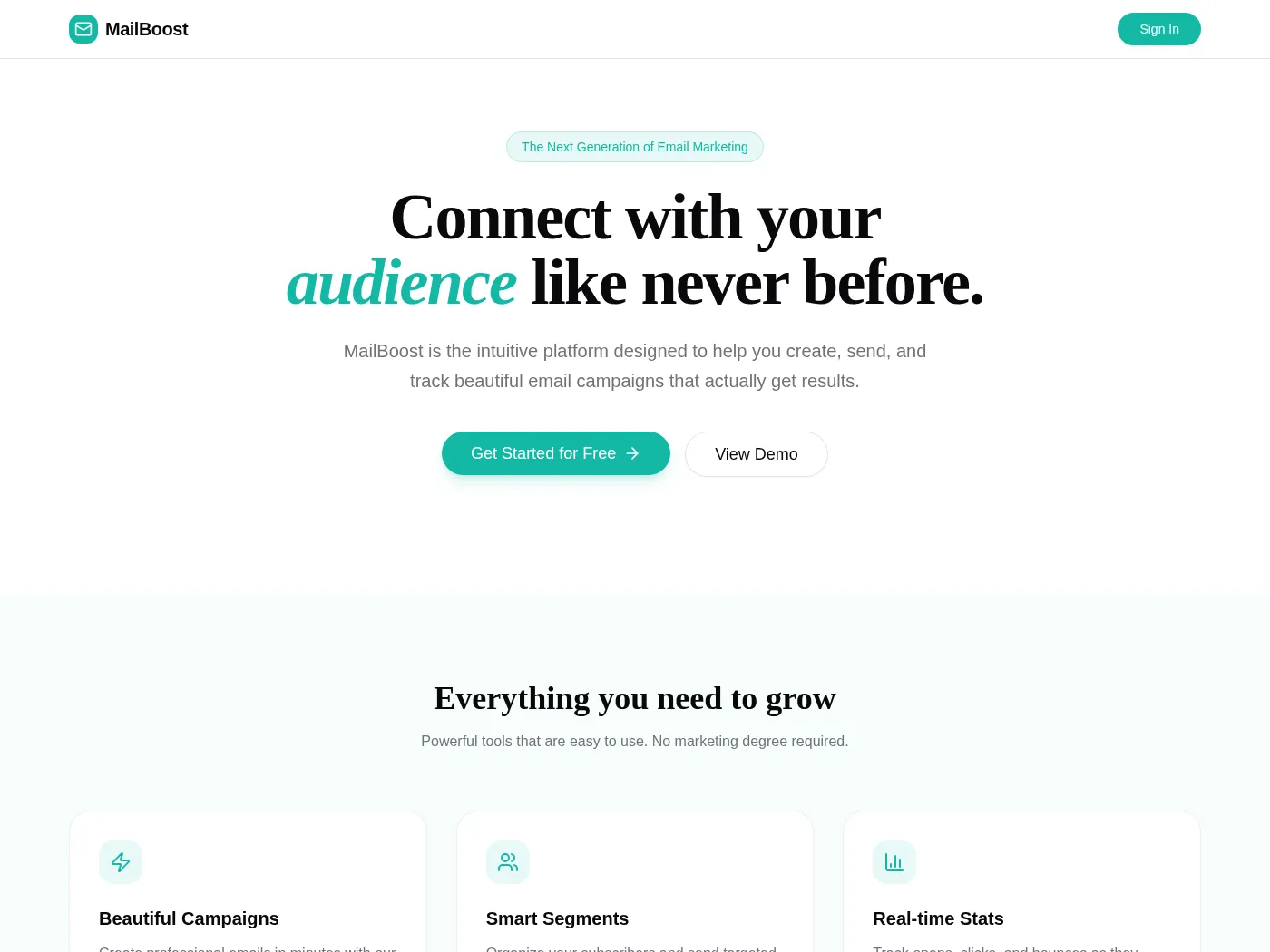 MailBoost App