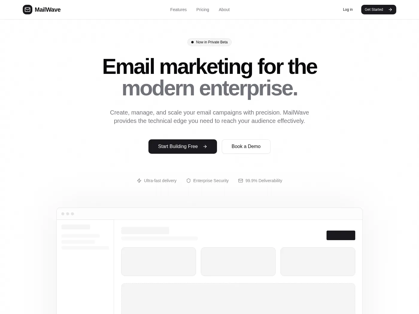 MailWave Landing Page