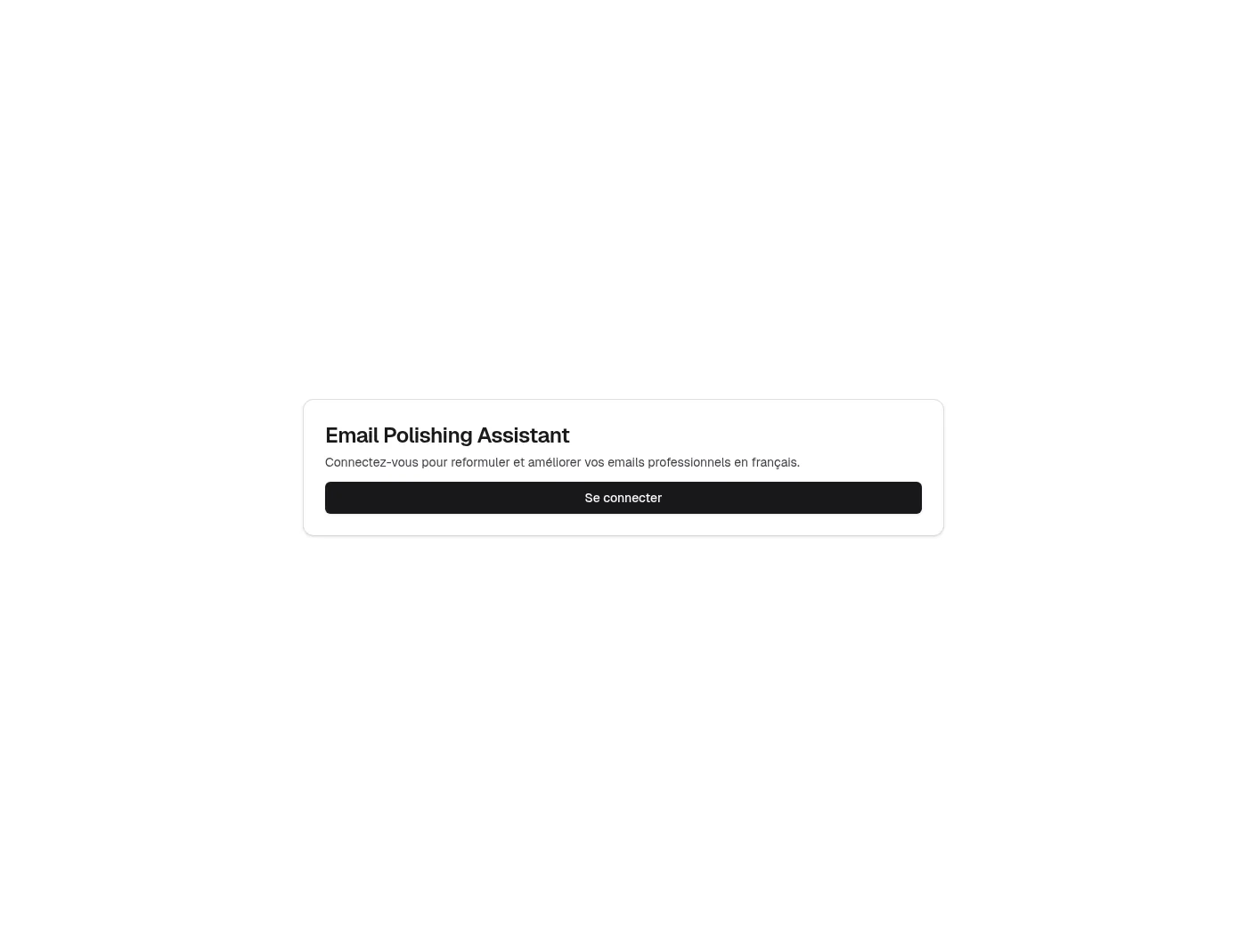 Email Polishing Assistant