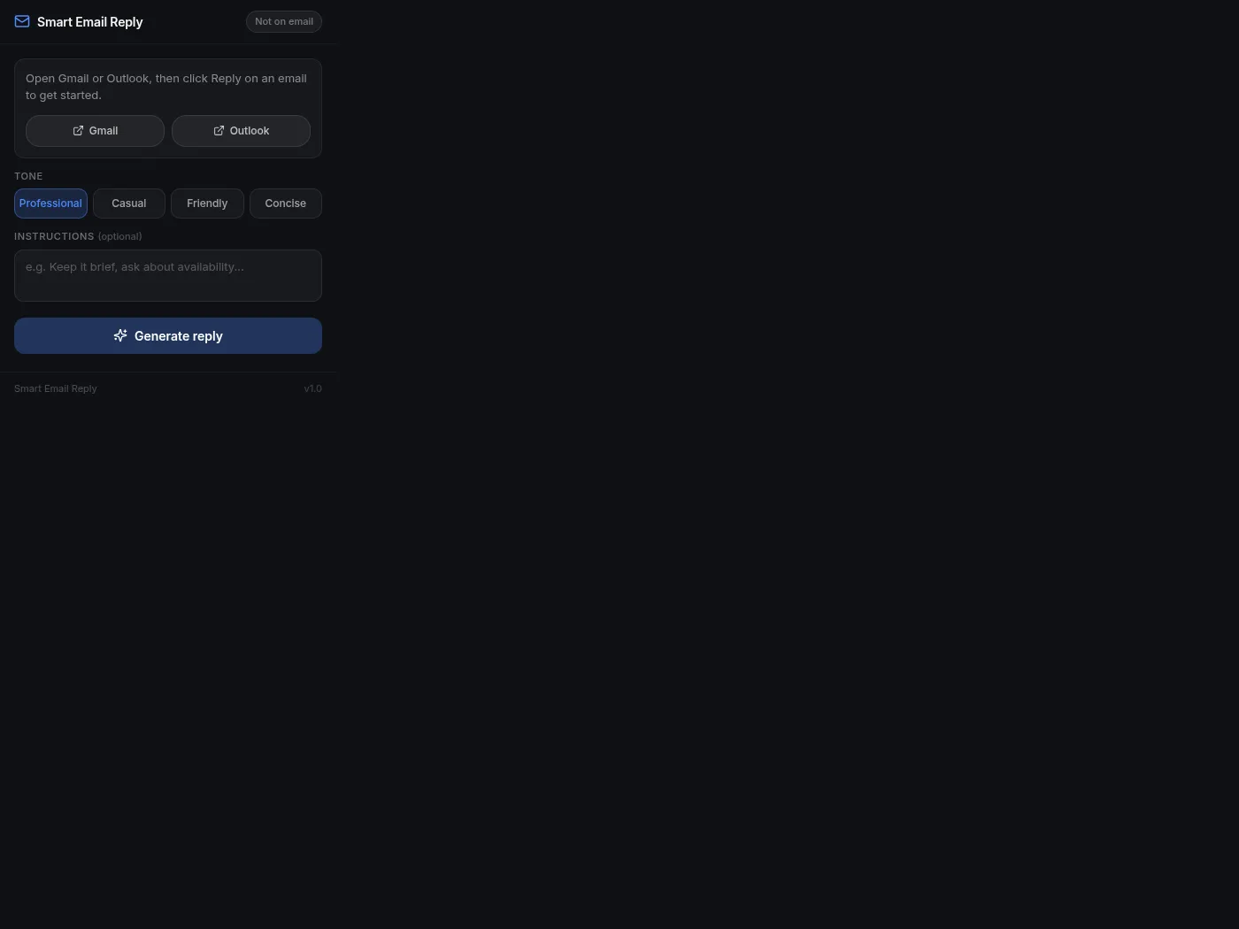 Smart Email Reply Extension