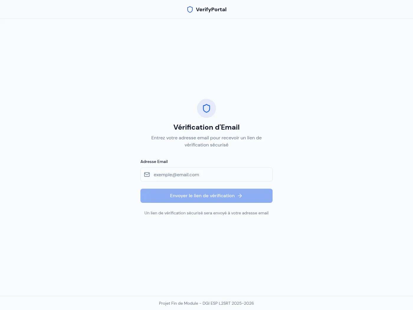 Email Verification Portal