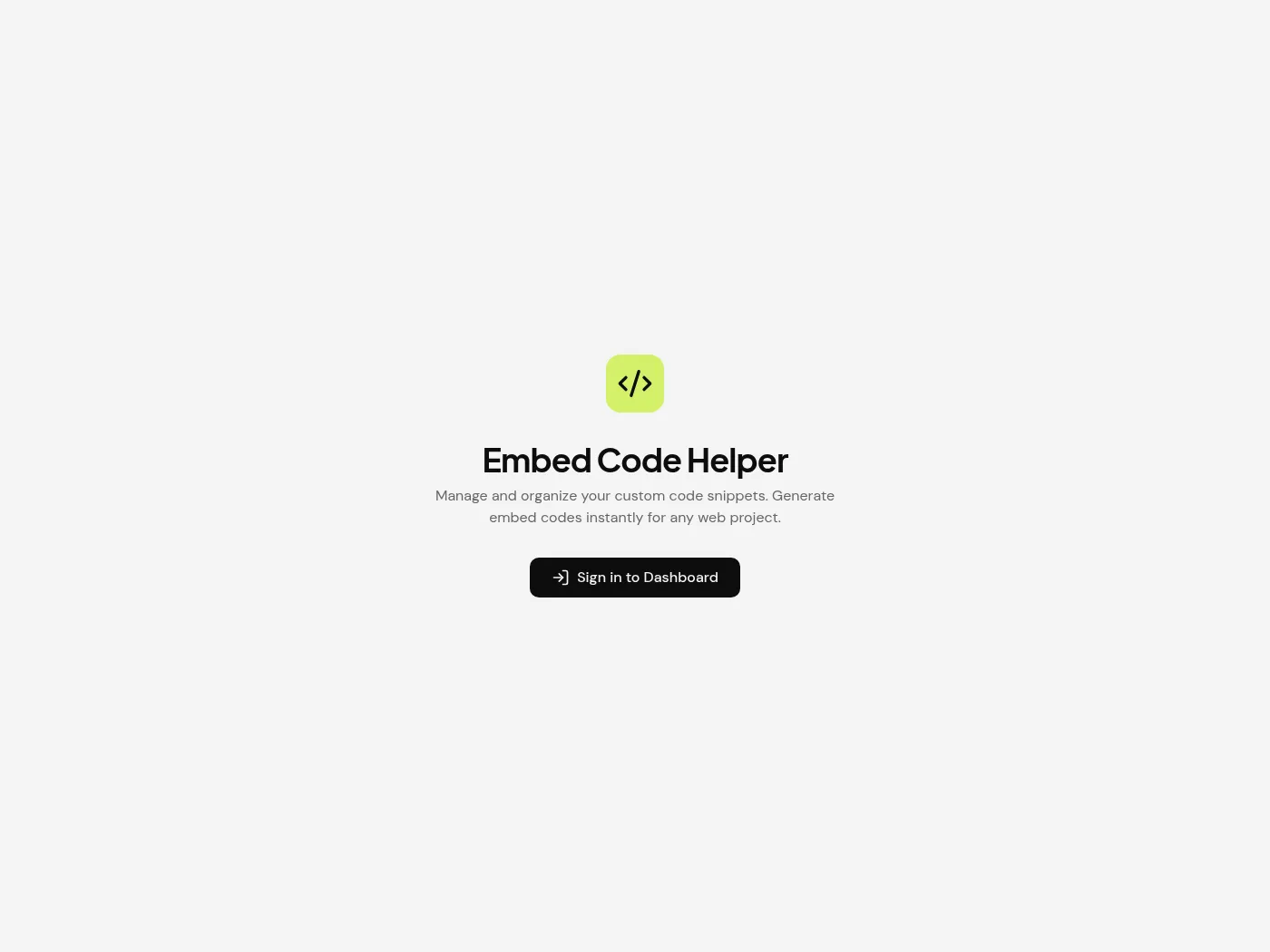 Embed Code Helper