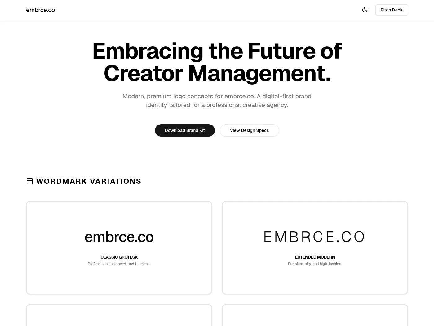 Embrce.co Logo Concepts