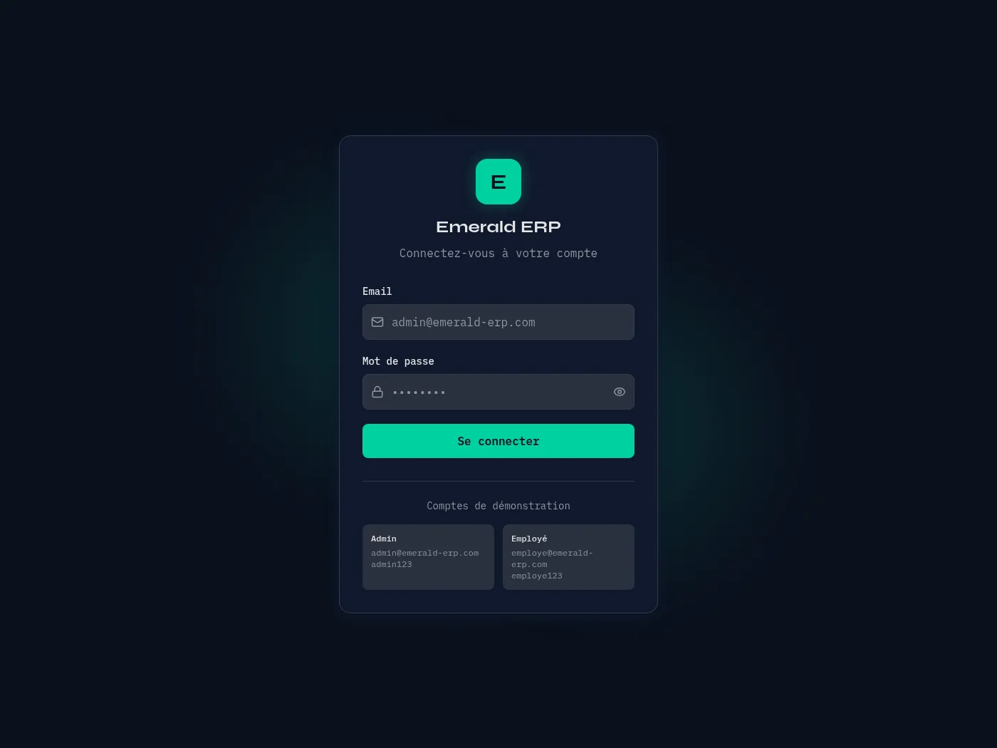 Emerald ERP Dashboard