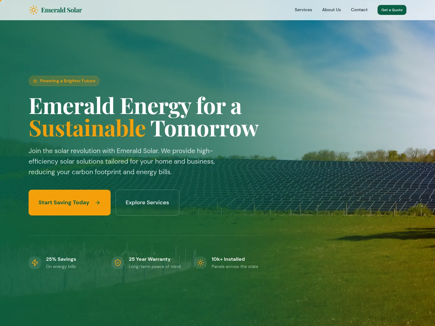 Emerald Solar Website