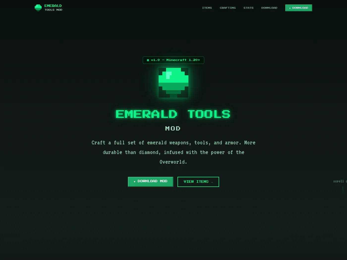 Emerald Tools Mod