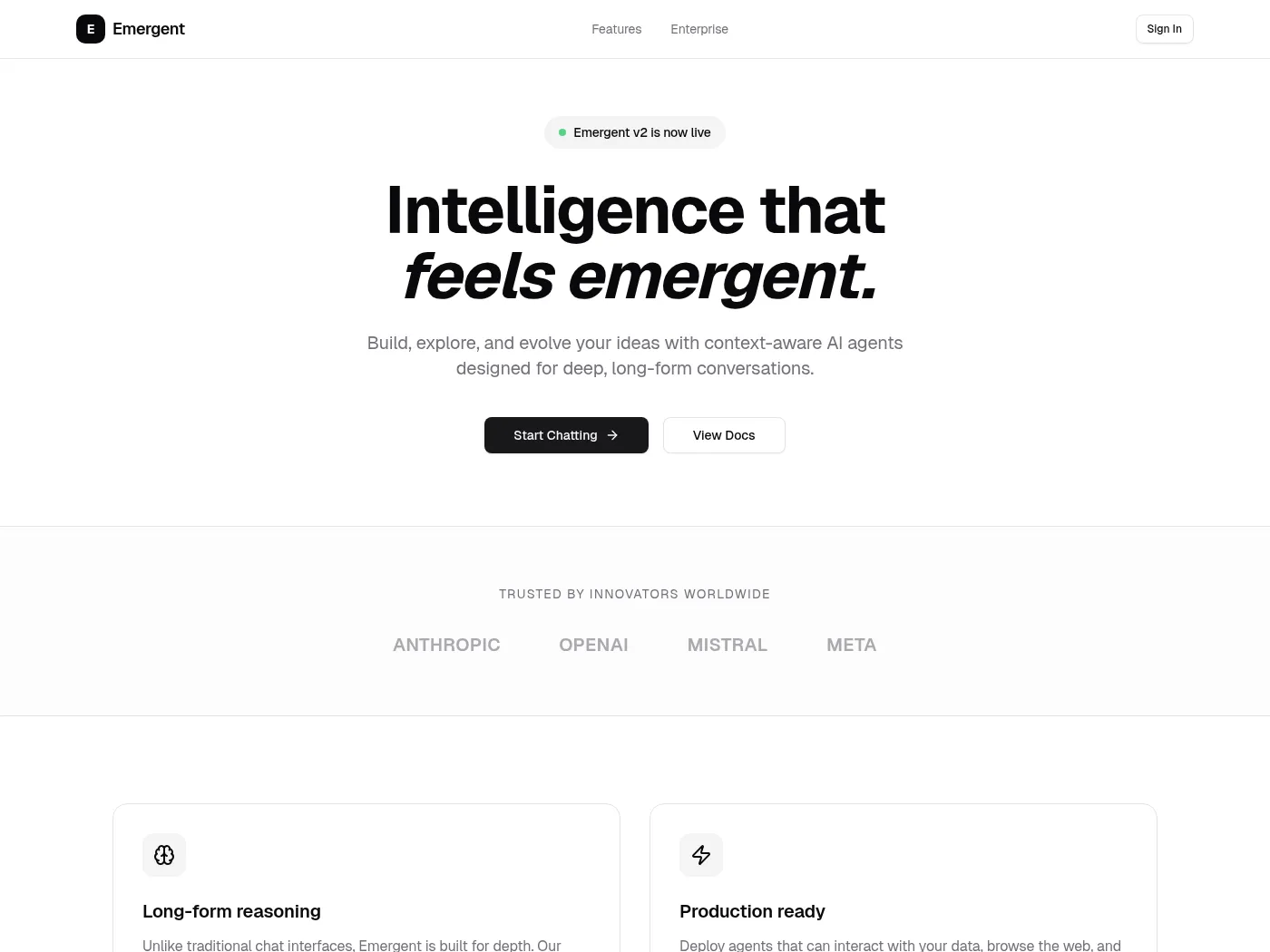 Emergent AI Chat