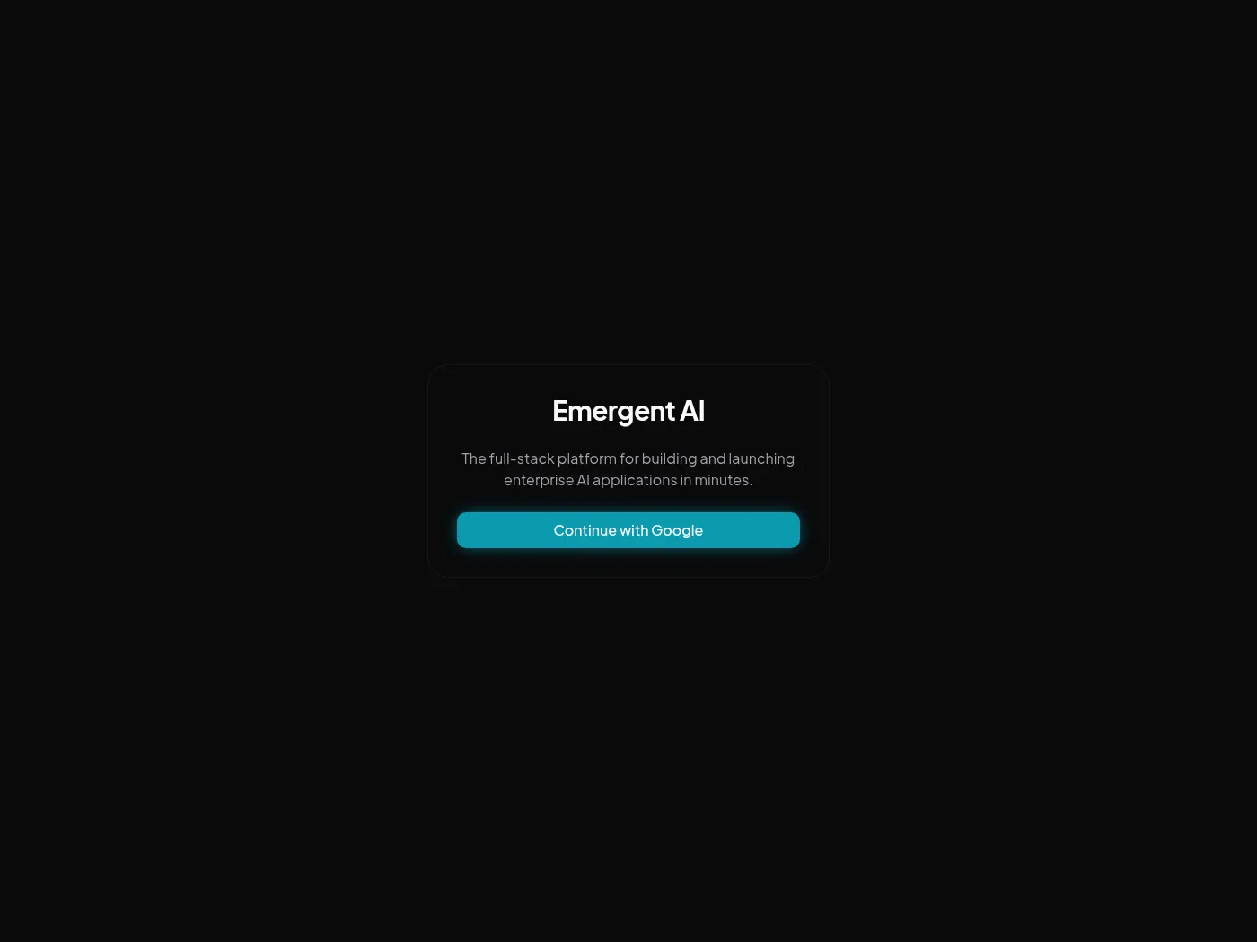 Emergent AI Dashboard Clone