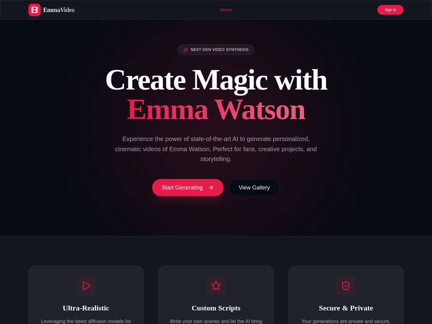 Emma Watson Video Generator