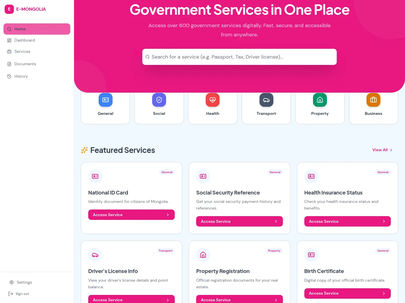 E-Mongolia Demo Suite