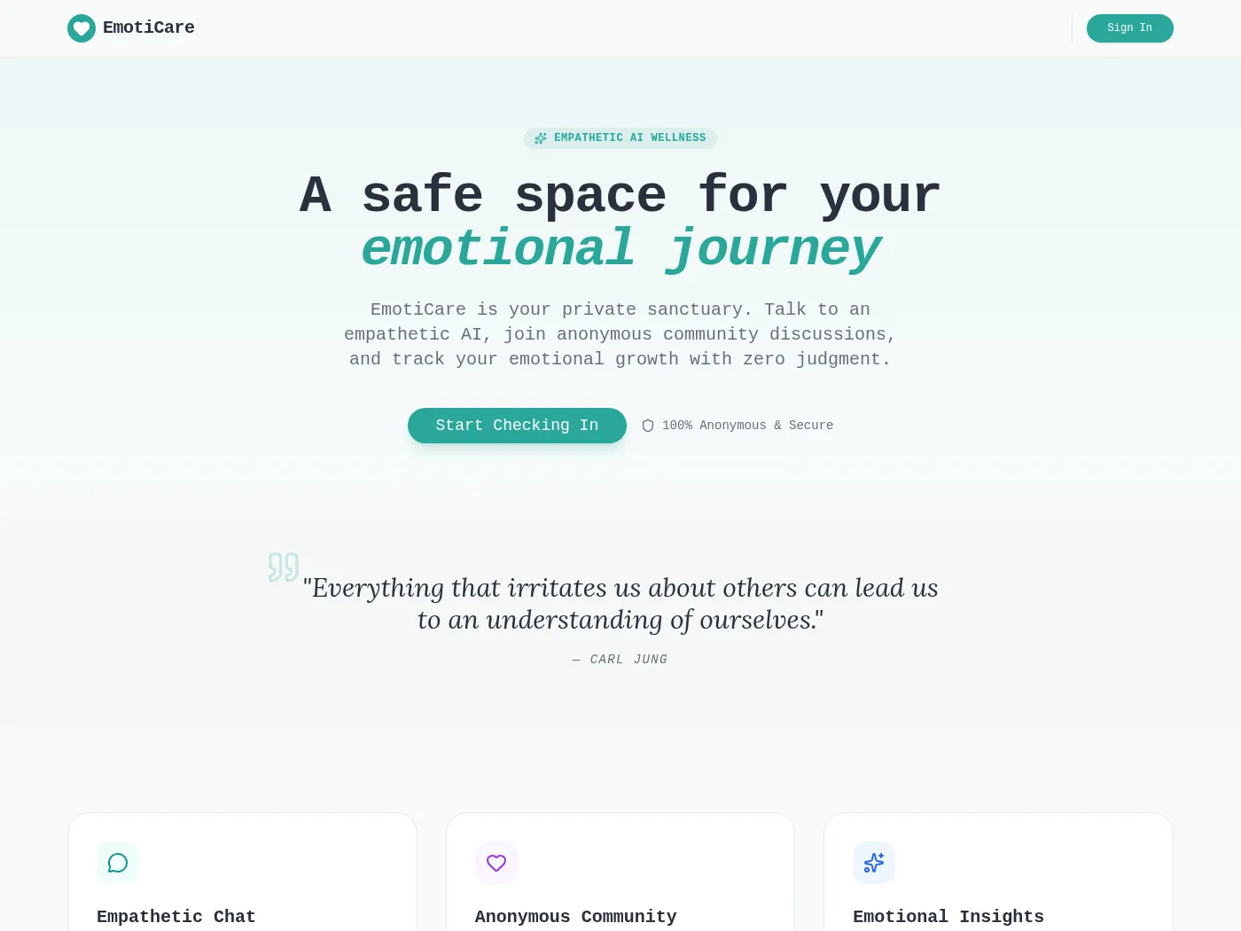 EmotiCare Wellness Platform