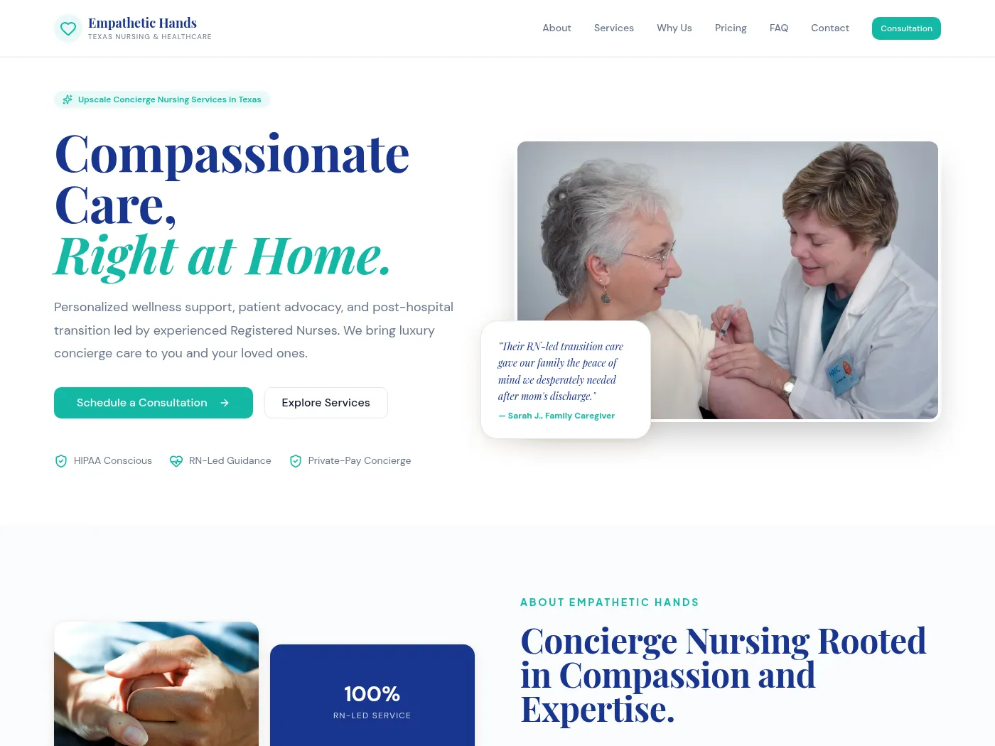 Empathetic Hands Homepage