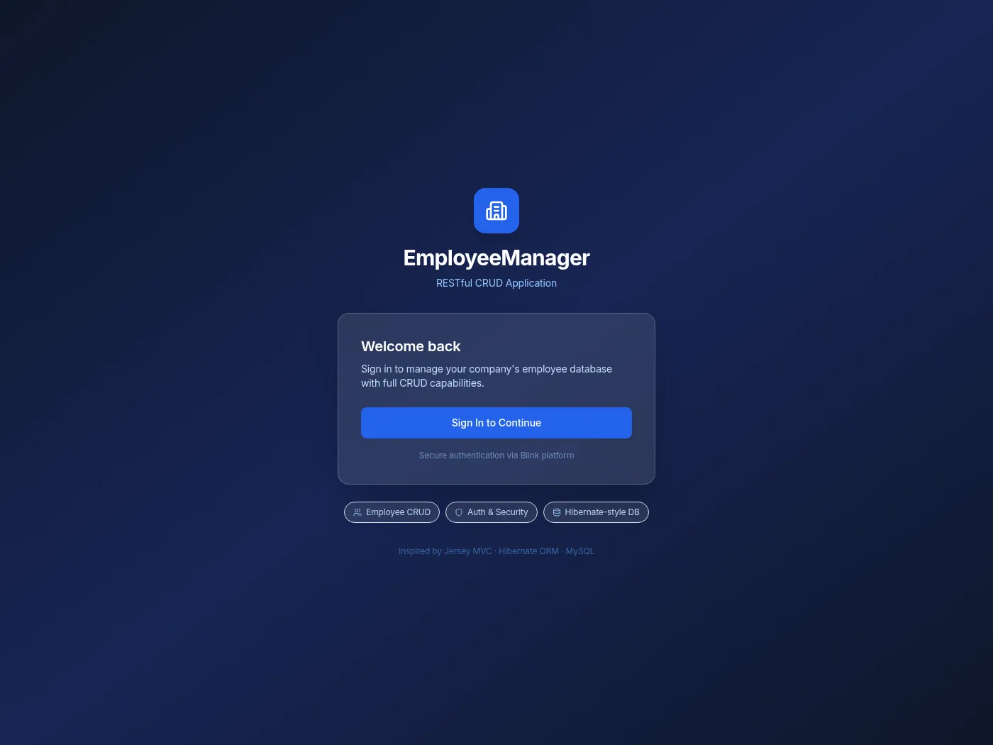 EmployeeManager RESTful App