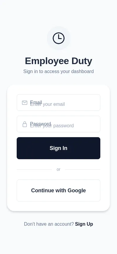 Employee Duty App