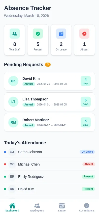Absence Tracker Pro
