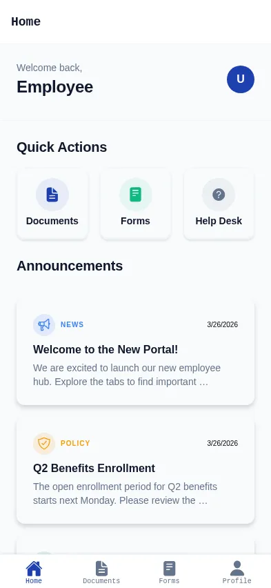 Employee Portal App