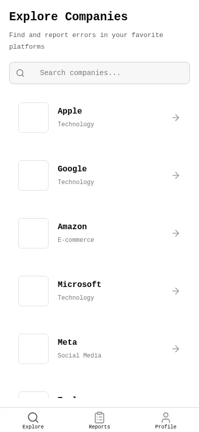 Empresa Web Error Finder