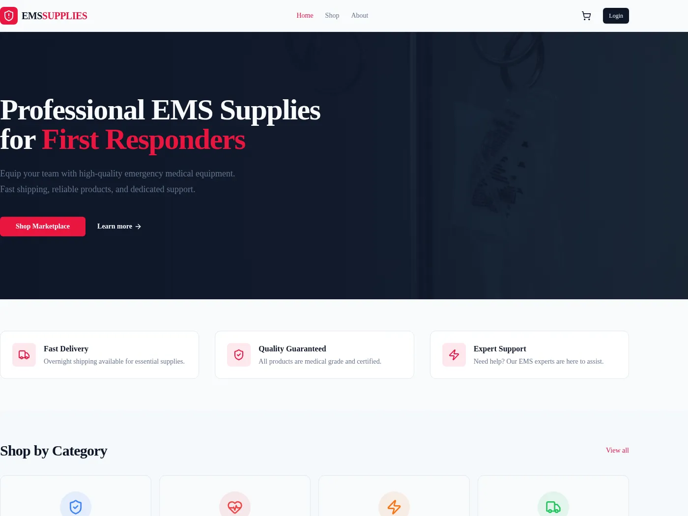 EMS Supplies Marketplace