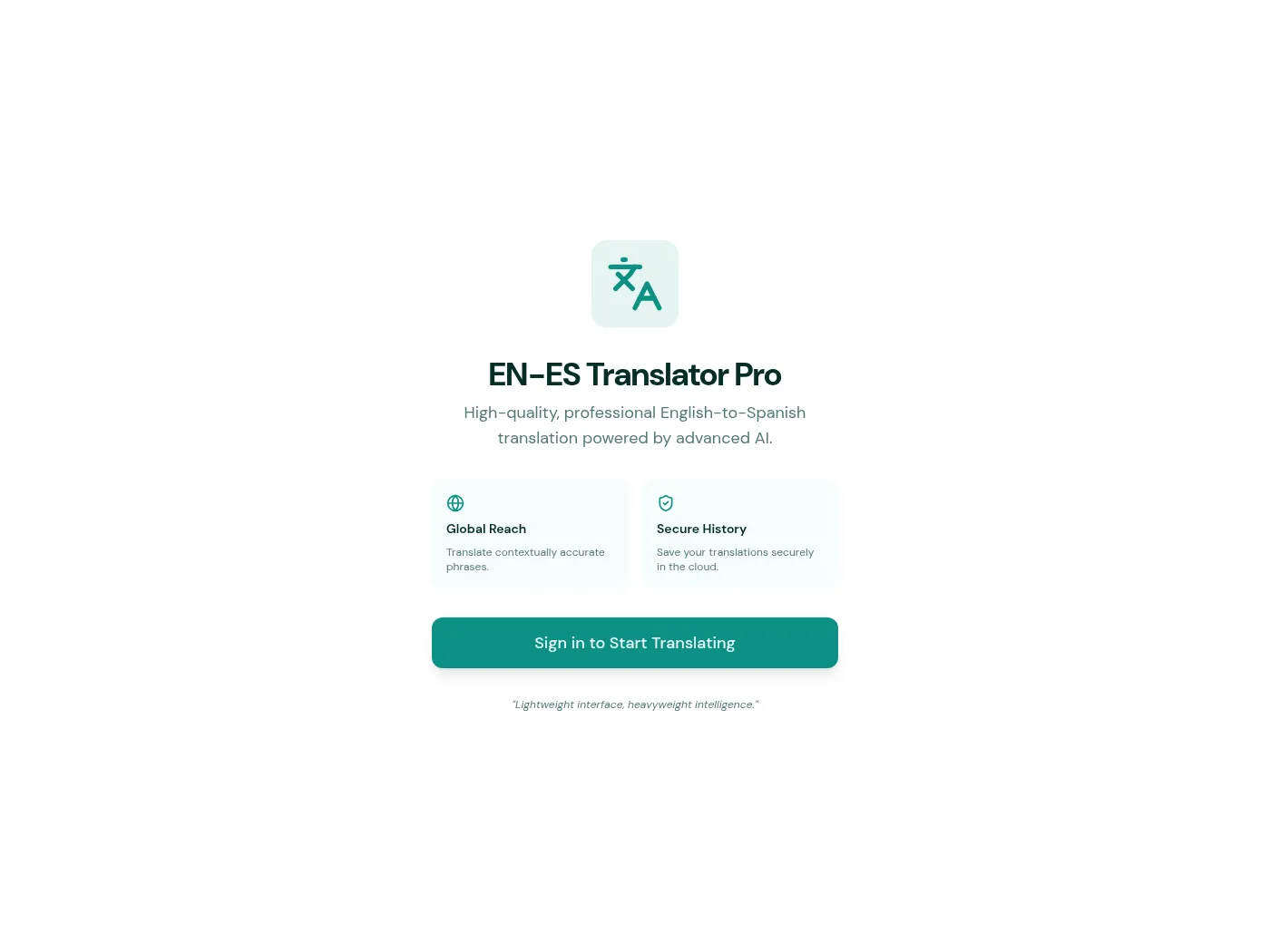 Lightweight EN-ES Translator