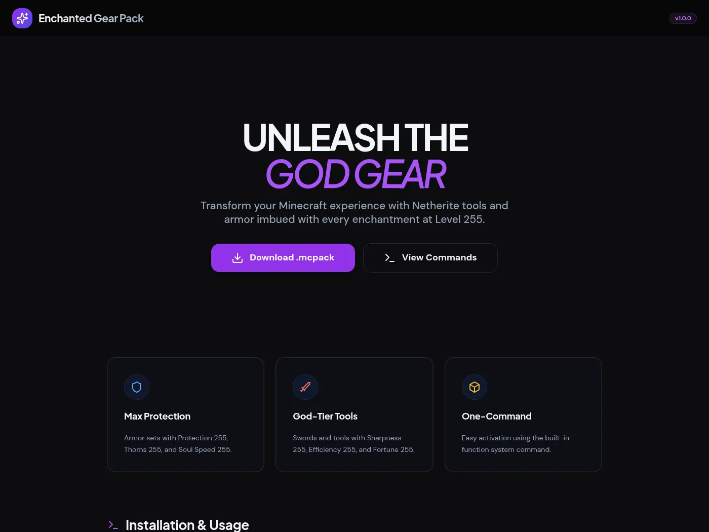 Ultimate Enchanted Gear Pack