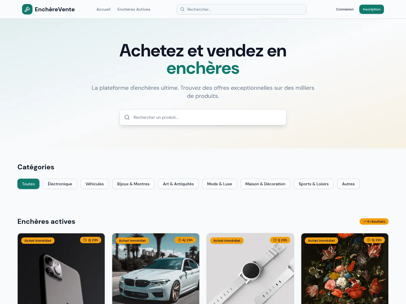 Enchère Vente App