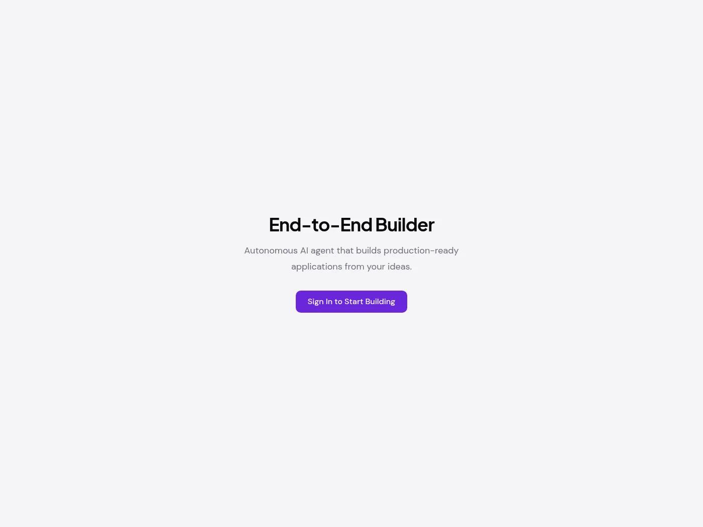 End-to-End Builder