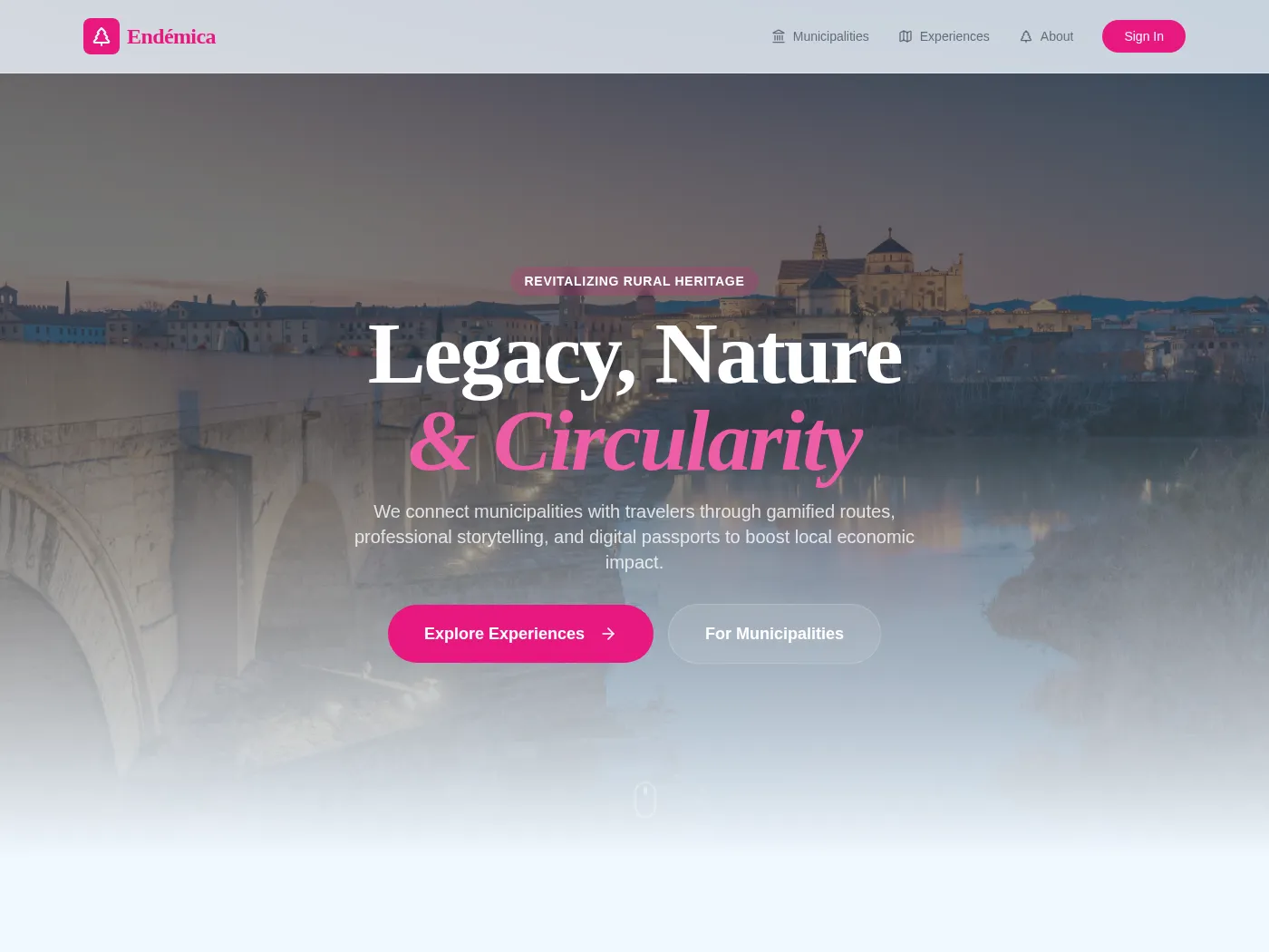 Endémica Tourism Platform