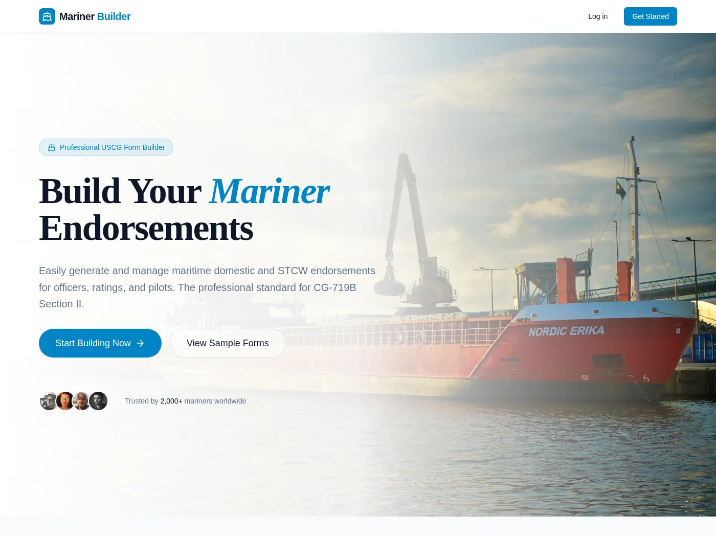 Mariner Endorsement Builder