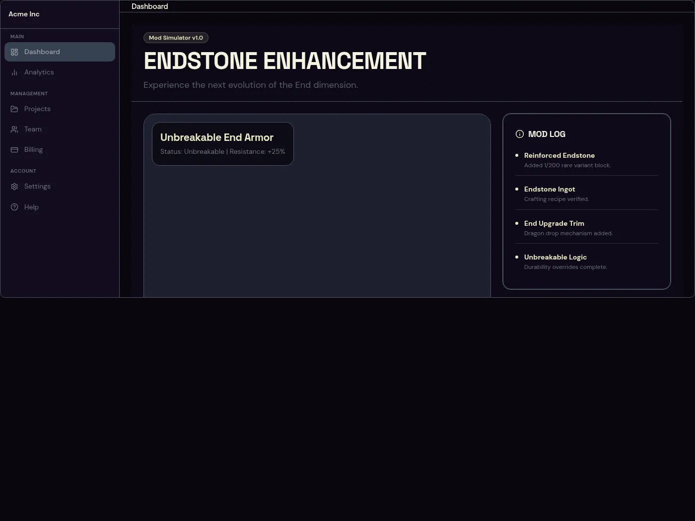 Endstone Enhancement Mod