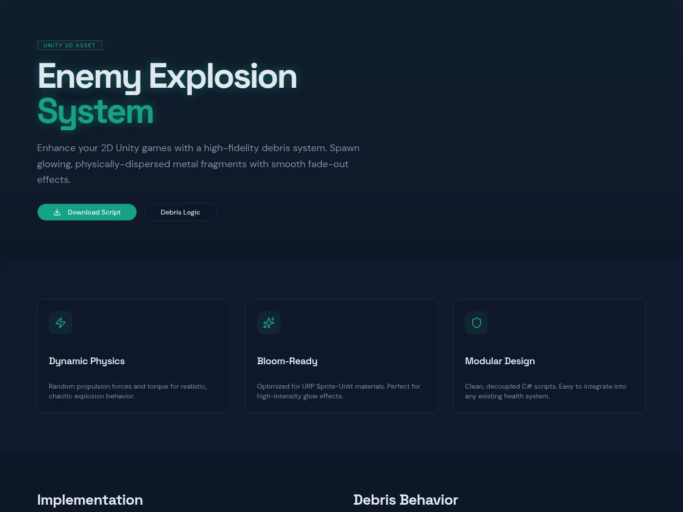 Enemy Explosion Script