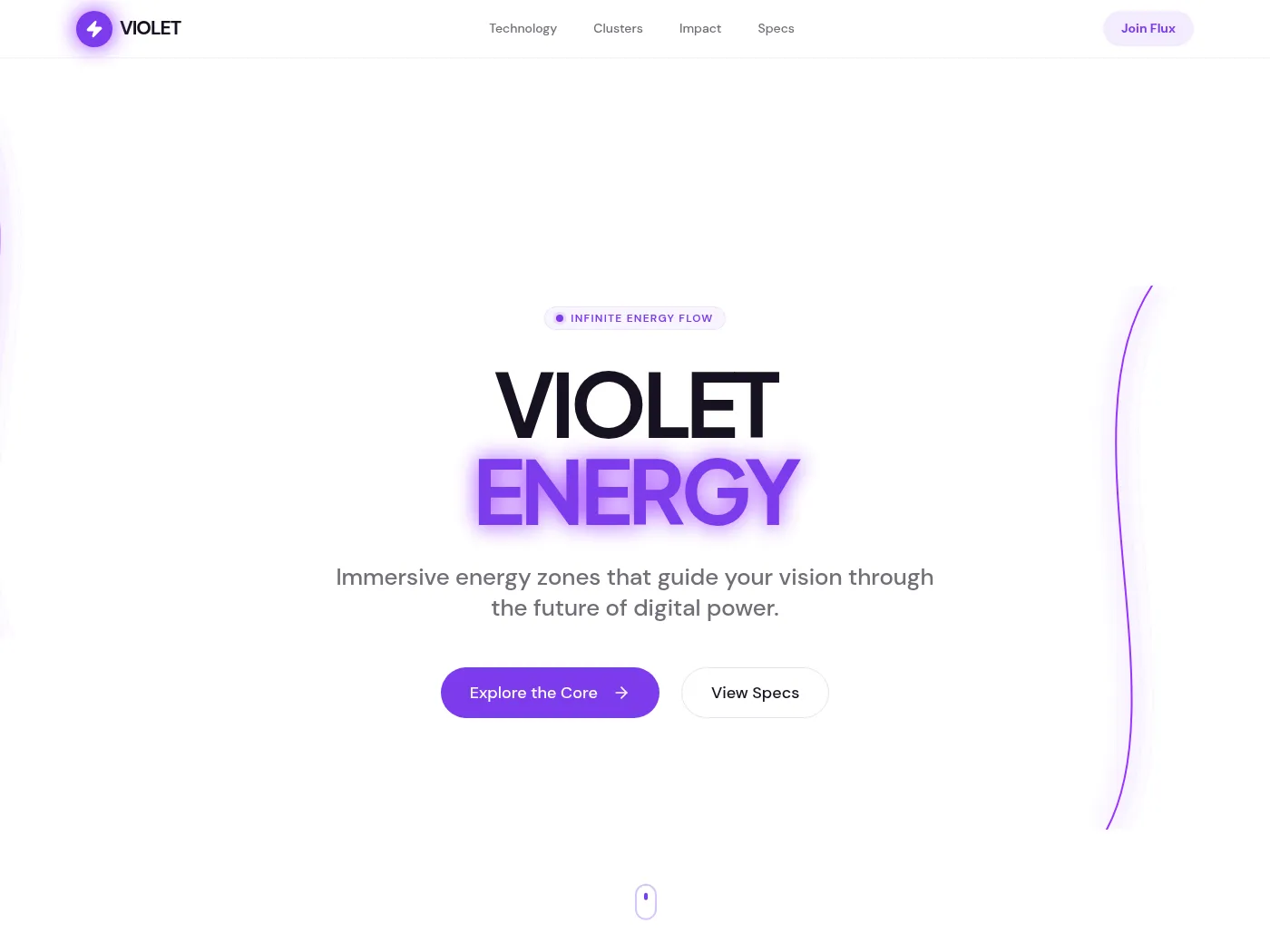 Violet Energy Landing