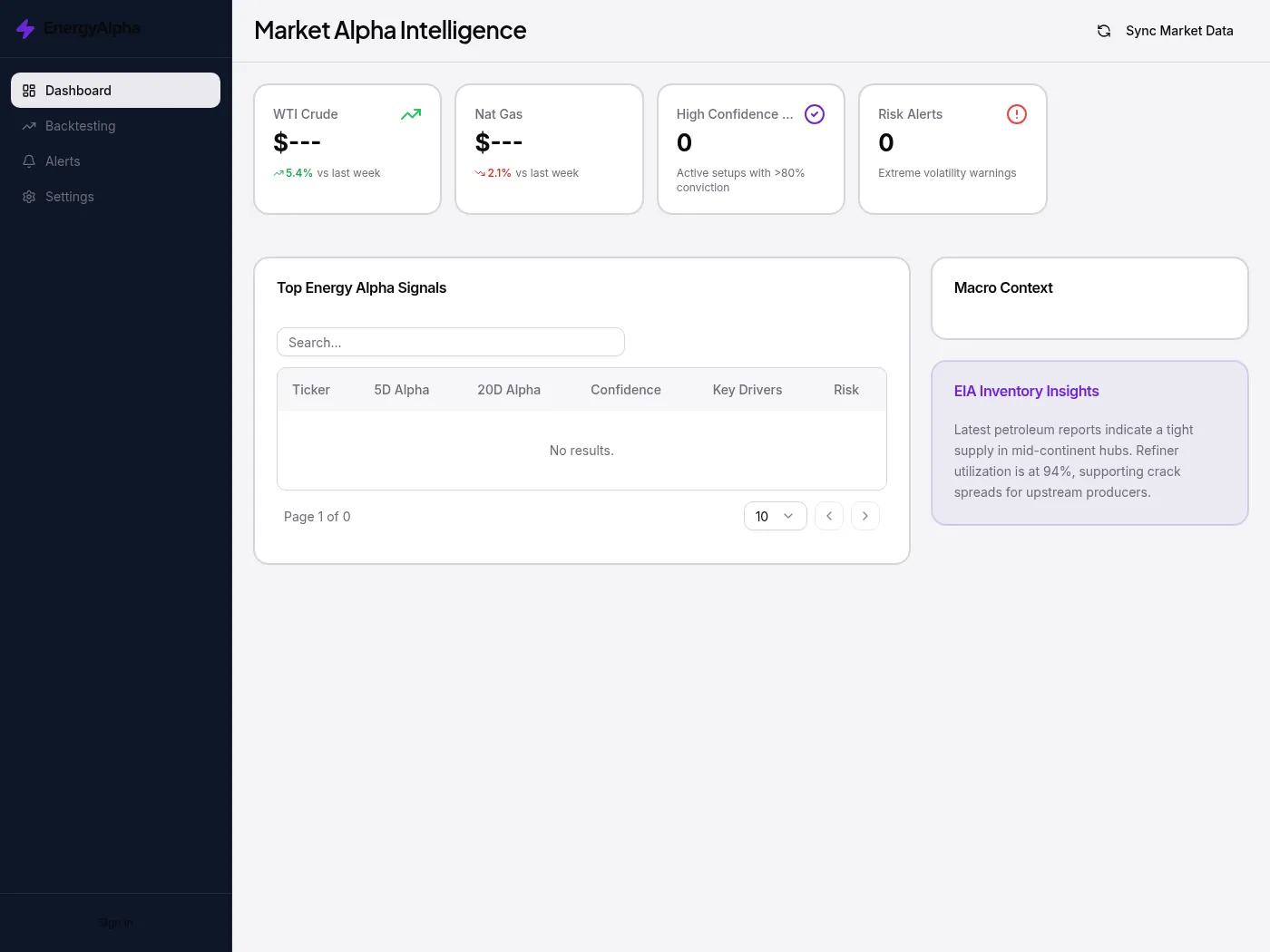 Energy Alpha Automator