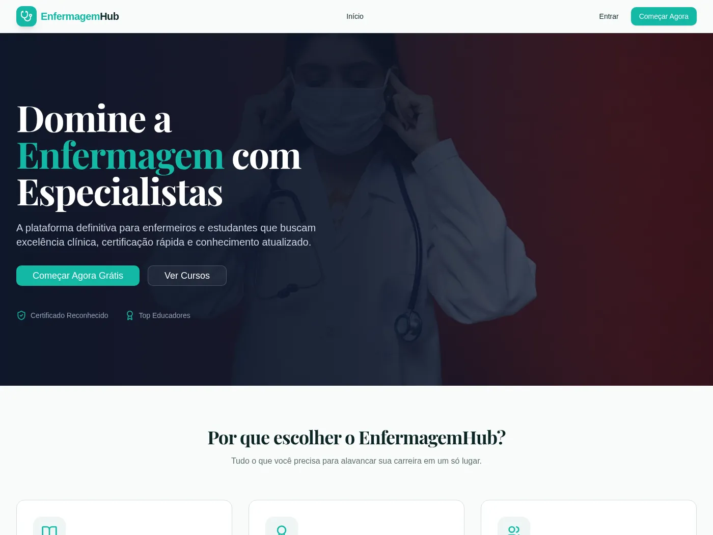 Enfermagem Course Hub