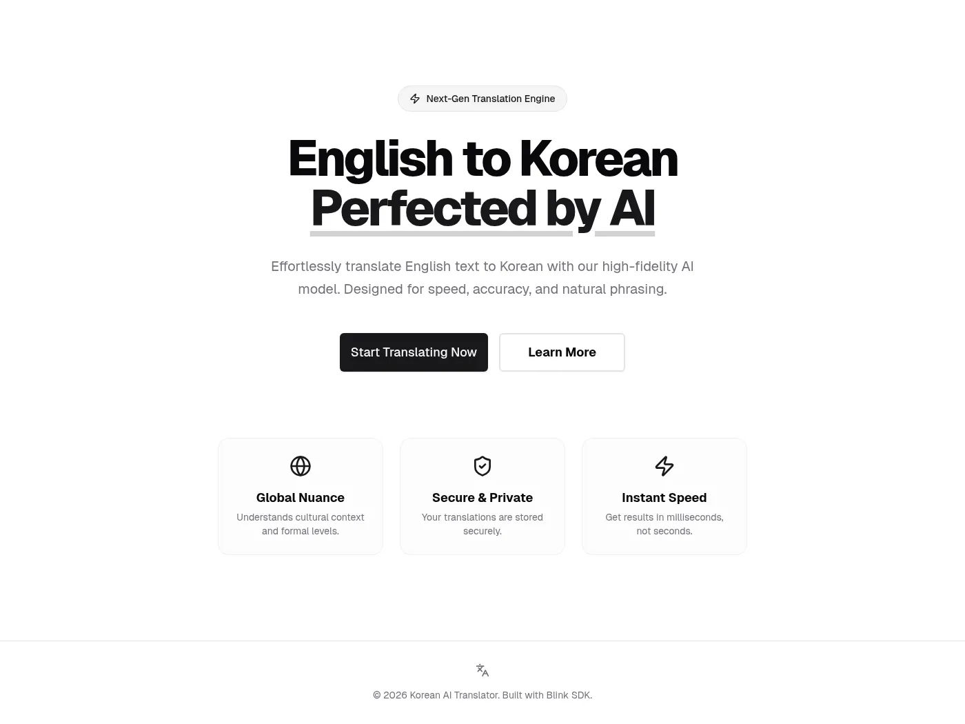 Korean Translator AI