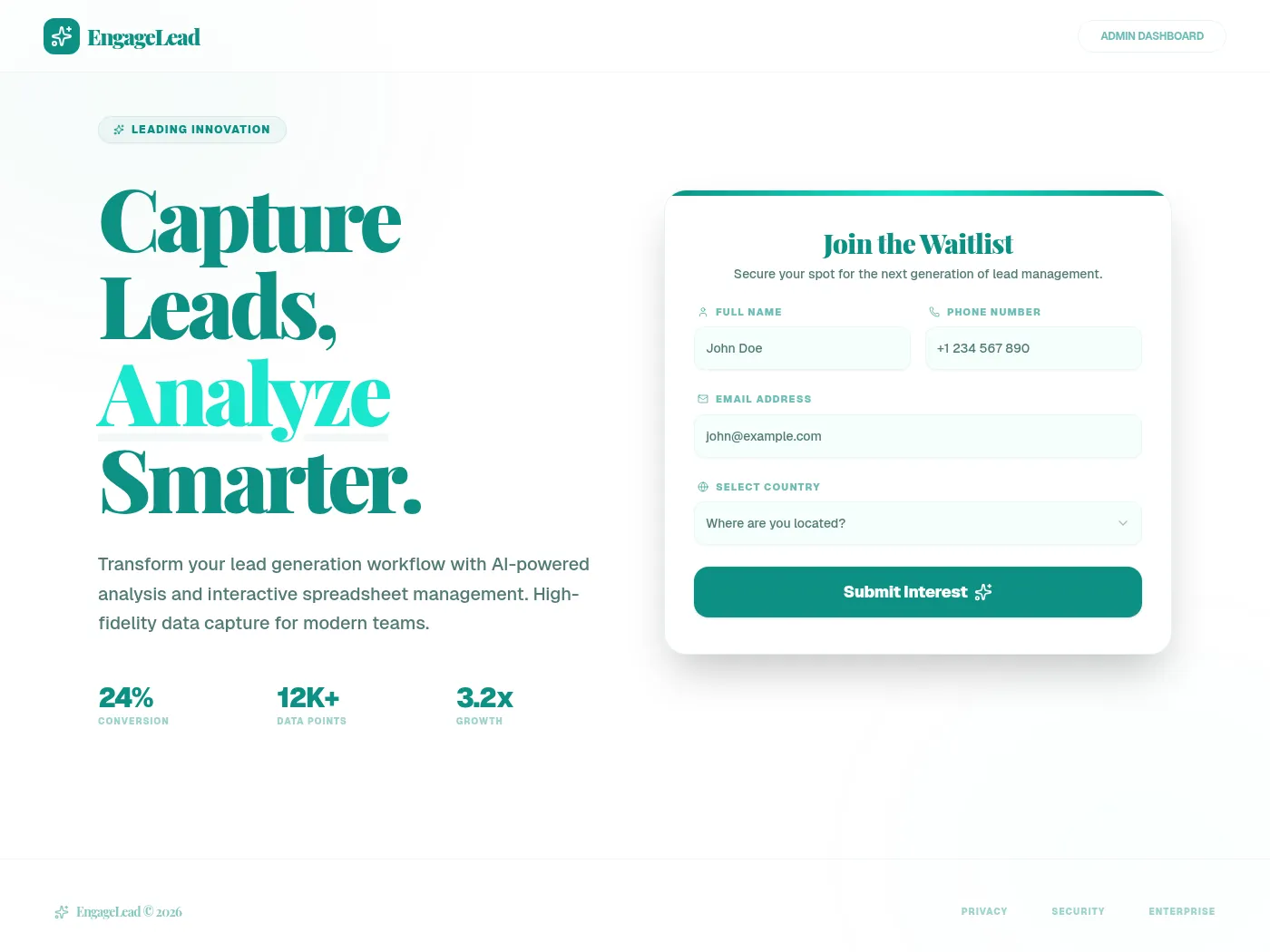 EngageLead Form