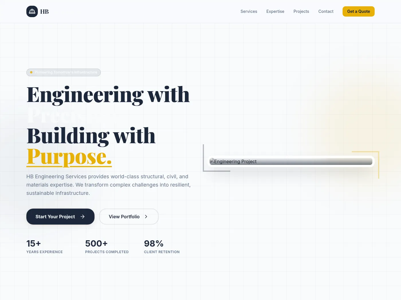 EngineerPro Landing Page