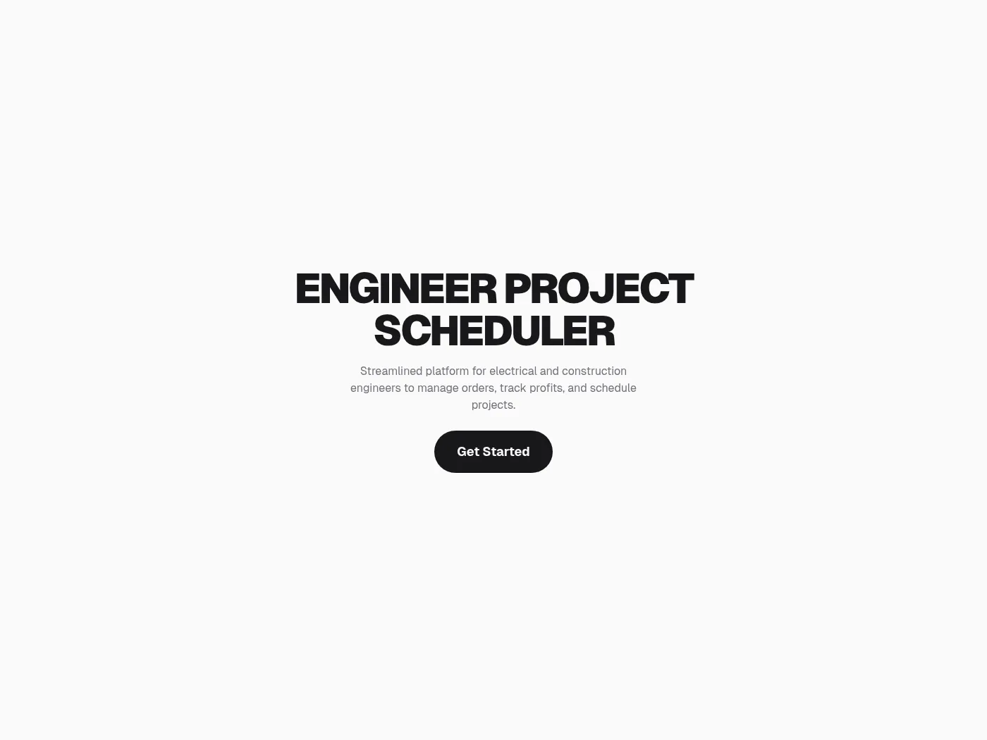 Engineer Project Scheduler