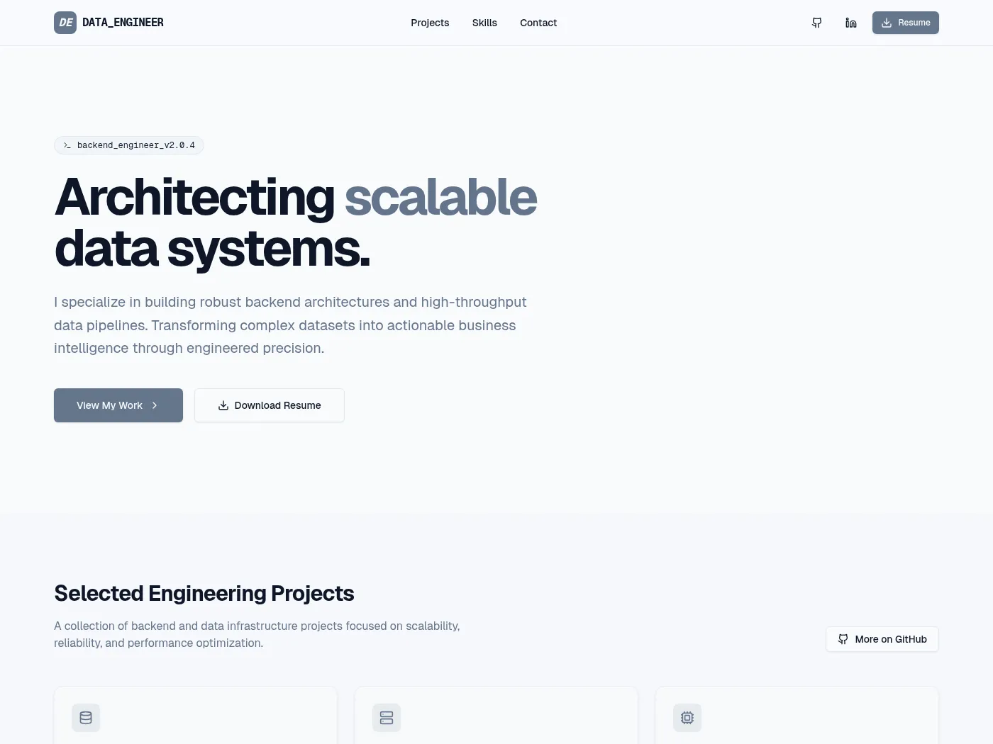 Data Engineer Portfolio