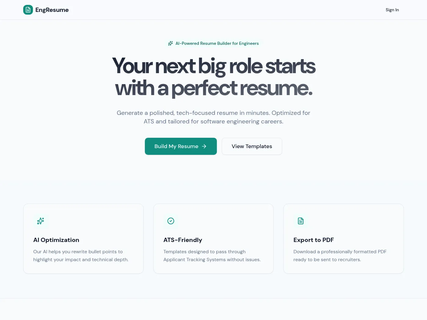 Engineer Resume Builder