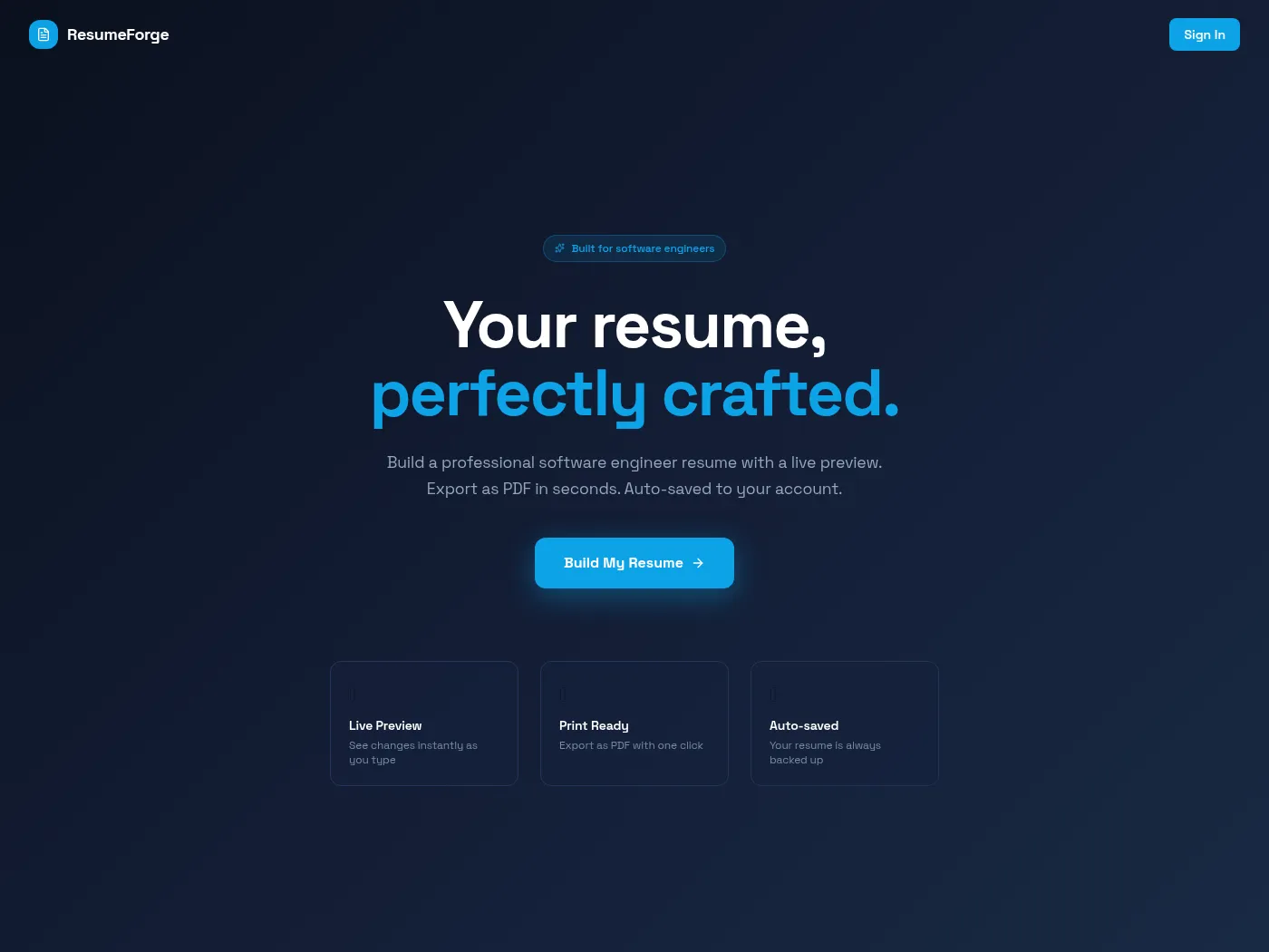 Engineer Resume Builder