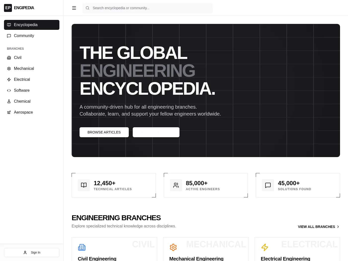 Engipedia Hub